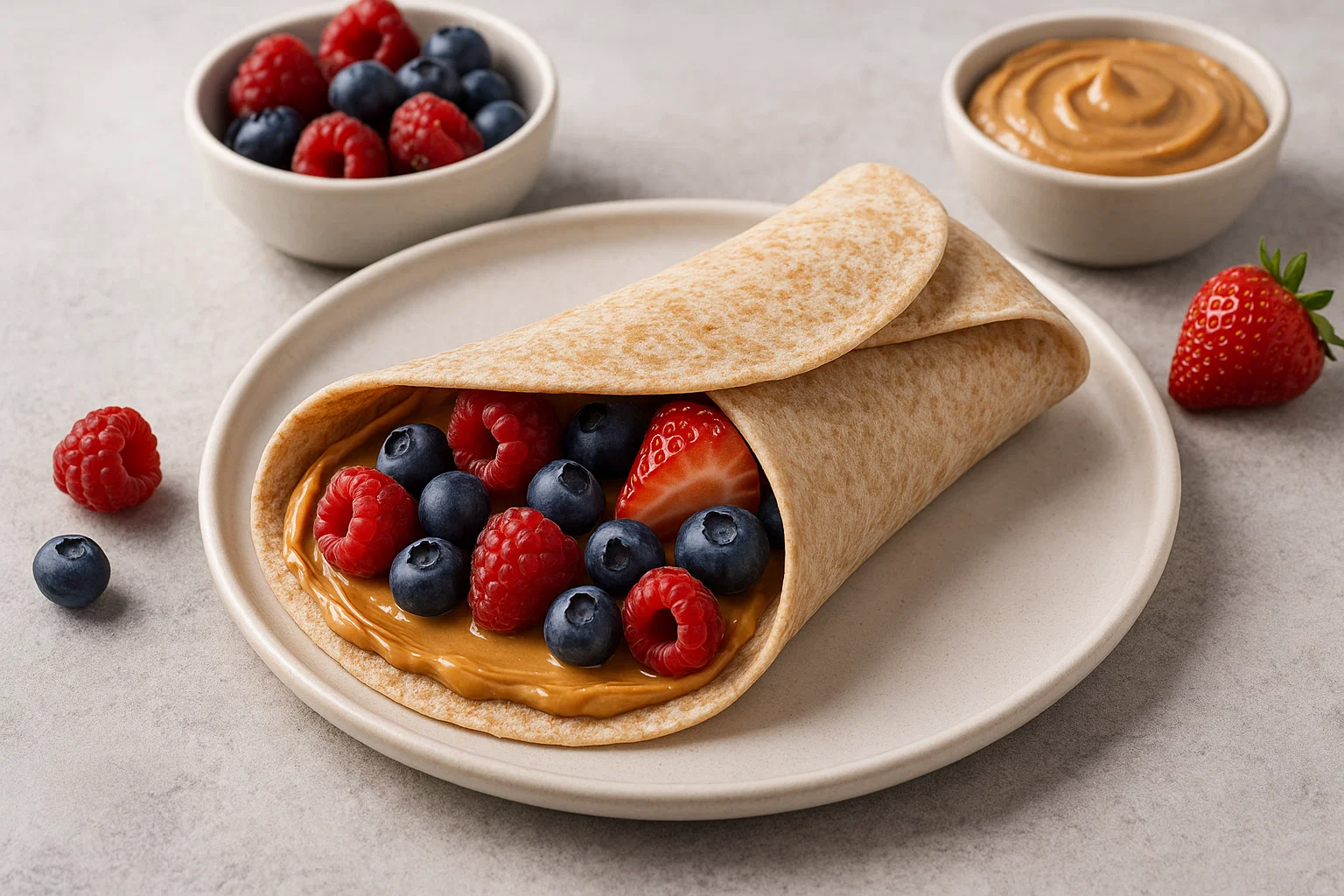 Peanut Butter & Berry Energy Wrap - Pin Your Pin