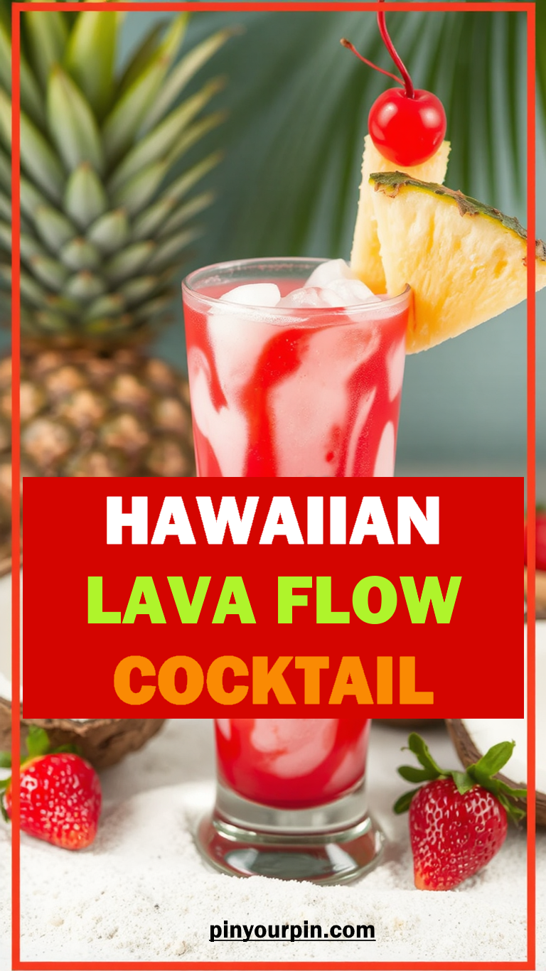 Hawaiian Lava Flow Cocktail - PinyourPin
