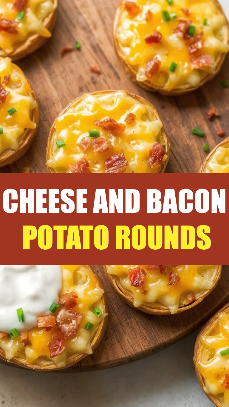 Cheese and Bacon Potato Rounds - Pin Your Pin